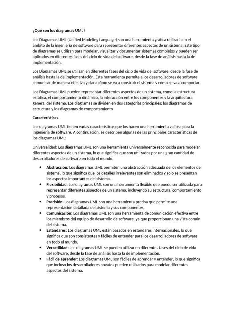 Qué Son Los Diagramas UML | PDF | Lenguaje de modelado unificado ...