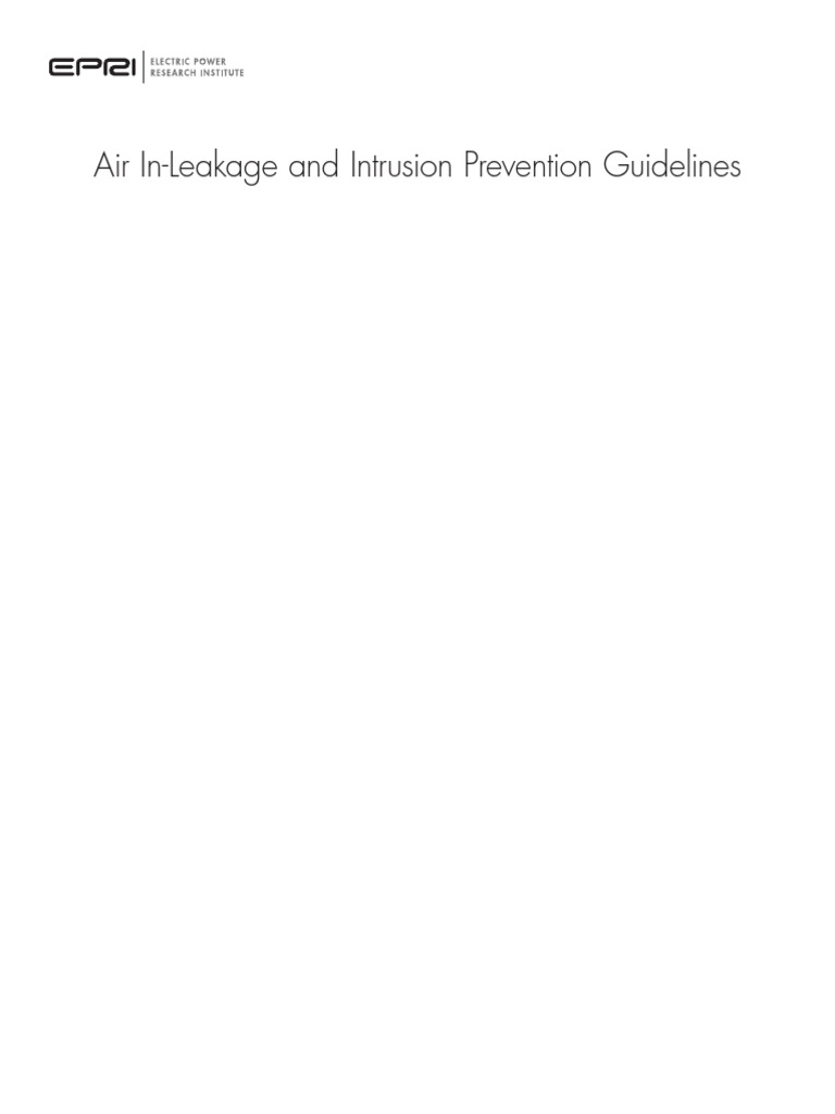 Air in - Leakage and Intrusion Prevention Guidelines | PDF
