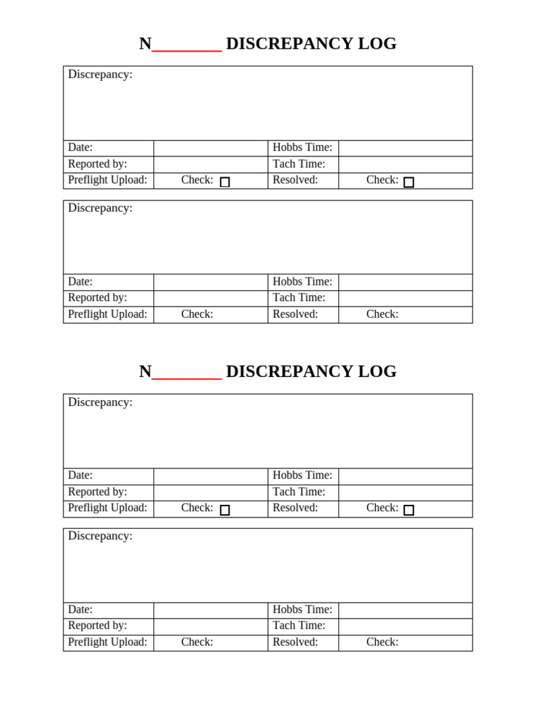 Discrepancy Log | PDF