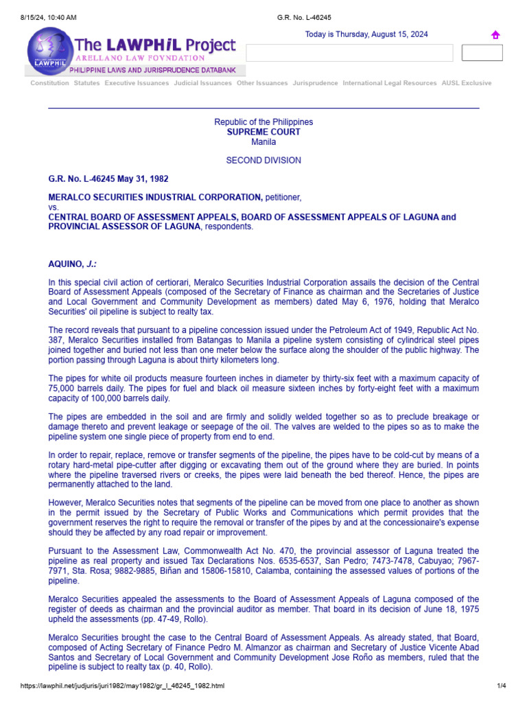 G.R. No. L-46245 Meralco | PDF