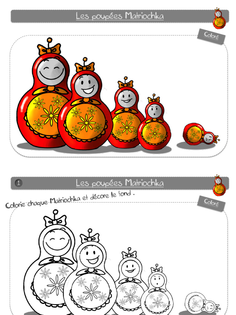 1 Matriochka Coloriage BDG | PDF