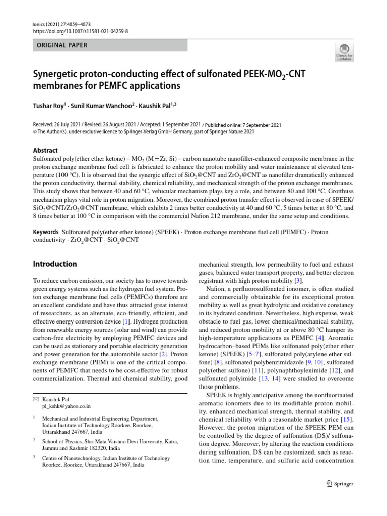 T.ROY(2021)-Synergeticproton-conducting effect of sulfonated PEEK.MO2 ...