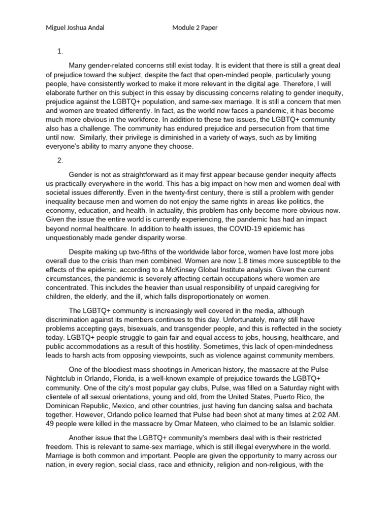 GED109 Module Paper 2 | PDF