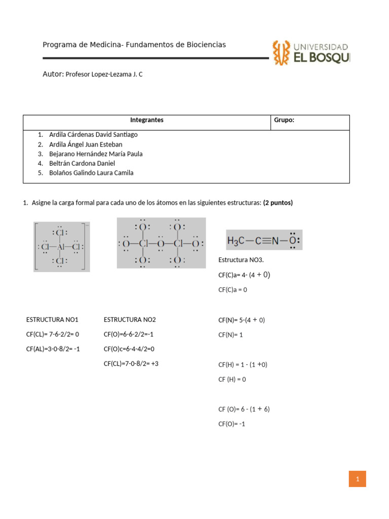 Taller Enlace Químico 2021 2 Pdf