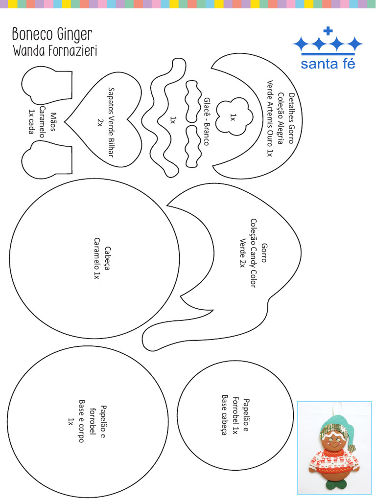 Caderno de Moldes Boneco Ginger | PDF