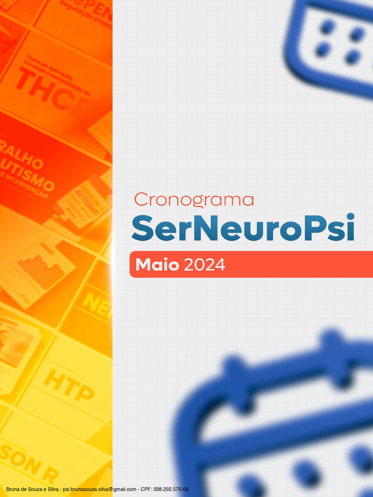 Cronograma SerNeuroPsi - MAIO 2024 | PDF
