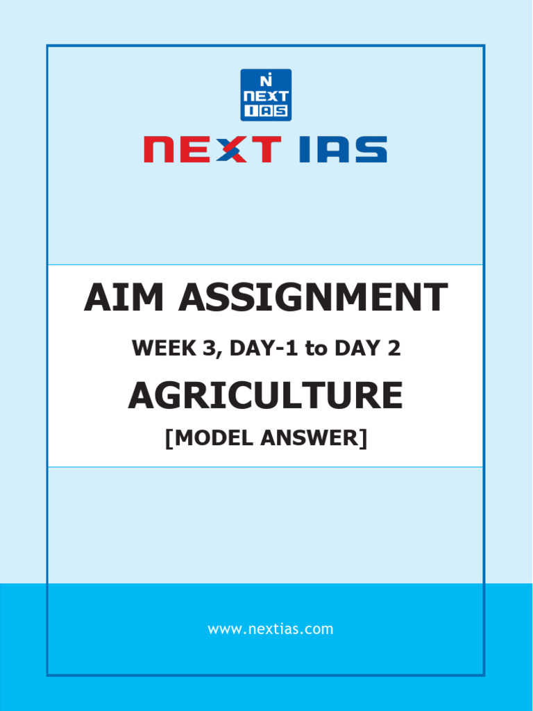 AGRICULTURE Week-3 Day 1 & Day 2 | PDF