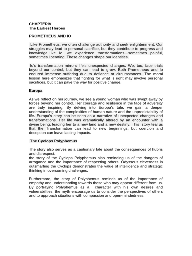 Mythology Second Sem | PDF