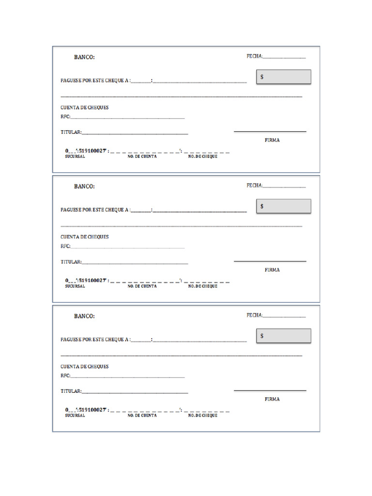 Formato Cheque | PDF