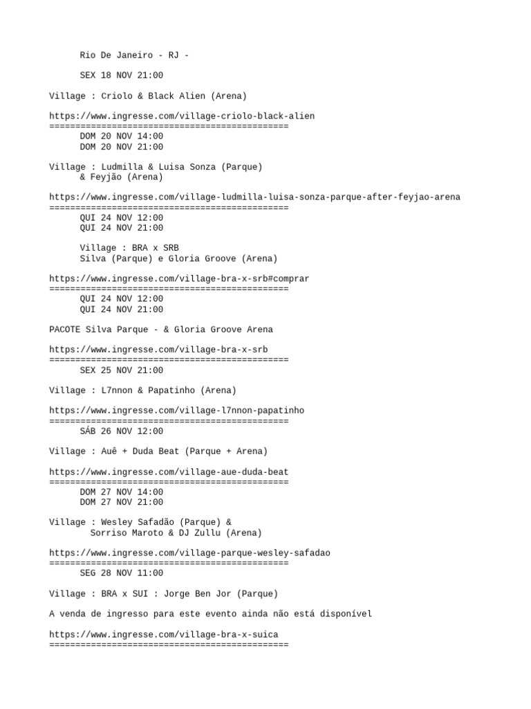 Ingresse - Village | PDF