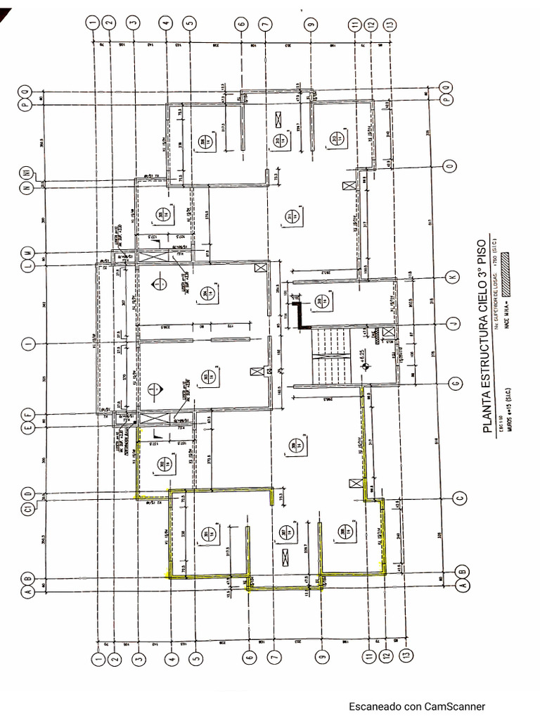 Planta Estructura Muros Tercer Piso Edificio 5G (27!07!2022) | PDF