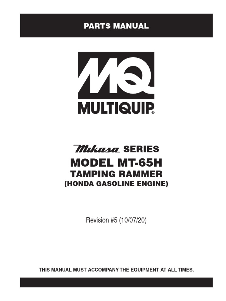 MT65H Rev 5 Parts Manual | PDF