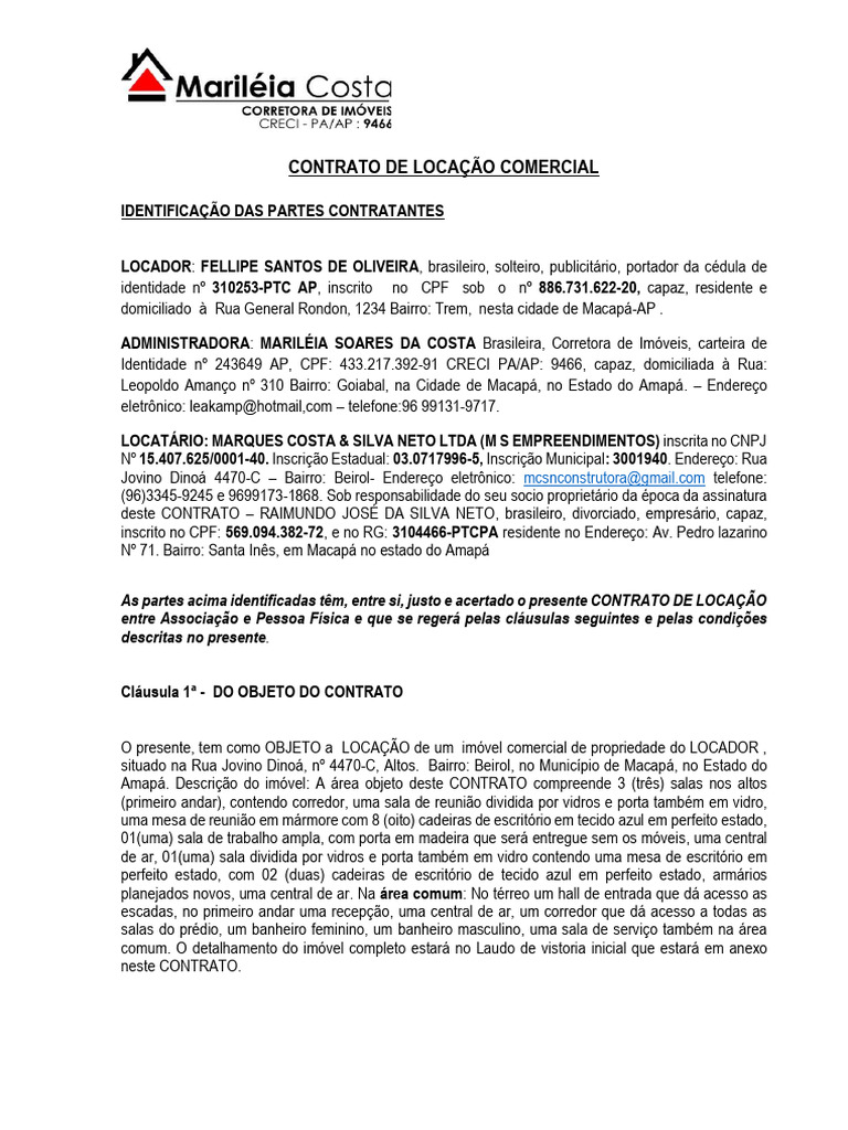 Contrato de Locação Beirol MS Empreendimentos-2 | PDF