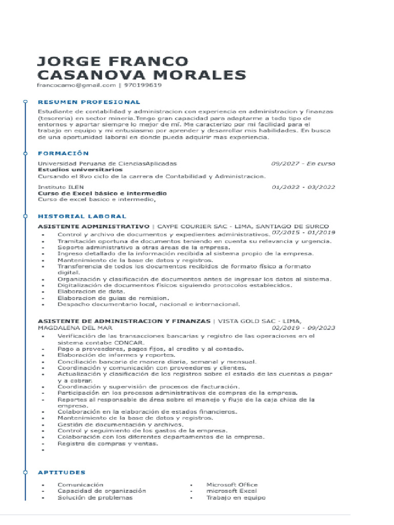 Cv Jorge Casanova | PDF