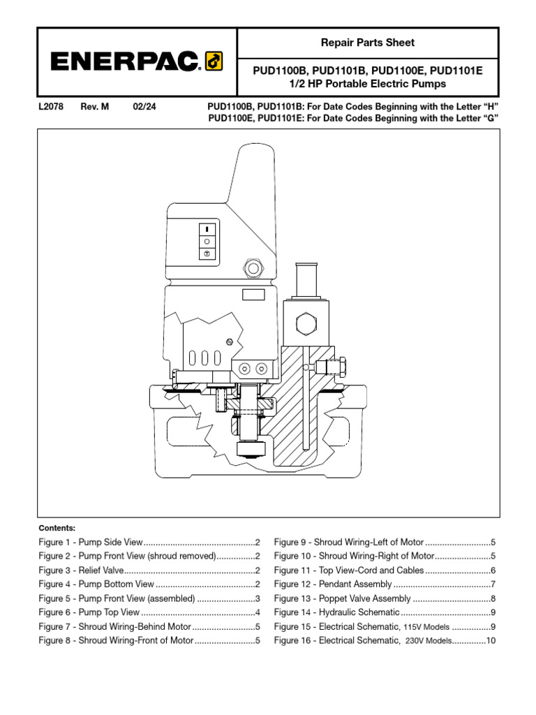Repair Parts Sheet PUD1100B, PUD1101B, PUD1100E, PUD1101E 1/2 HP ...