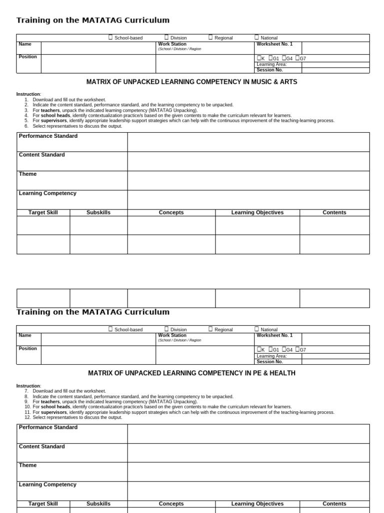 Training On The MATATAG Curriculum 1 | PDF