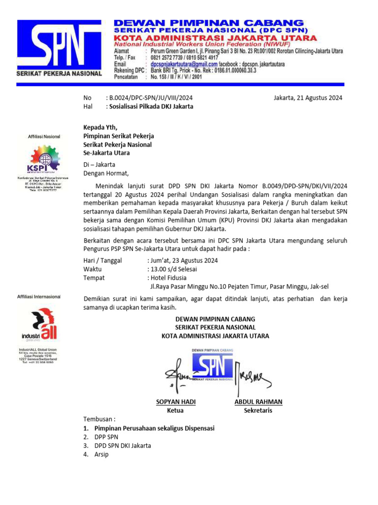 Undangan Sosialisasi Pilkada | PDF