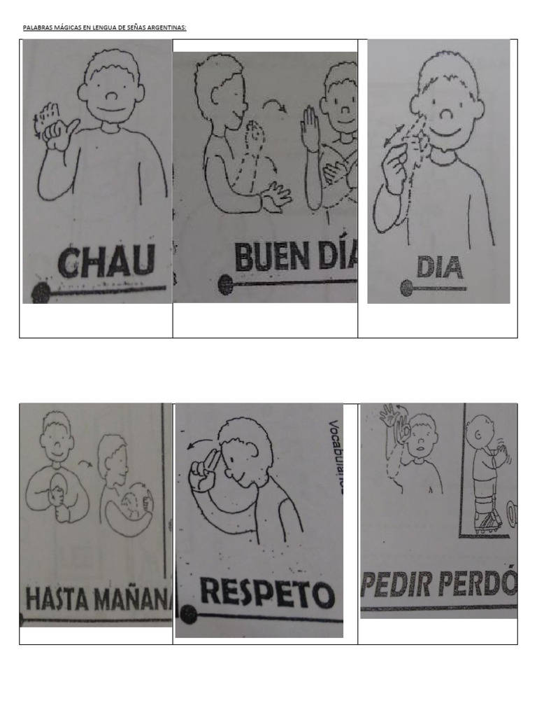 PALABRAS MÁGICAS EN LENGUA DE SEÑAS ARGENTINASpdf | PDF