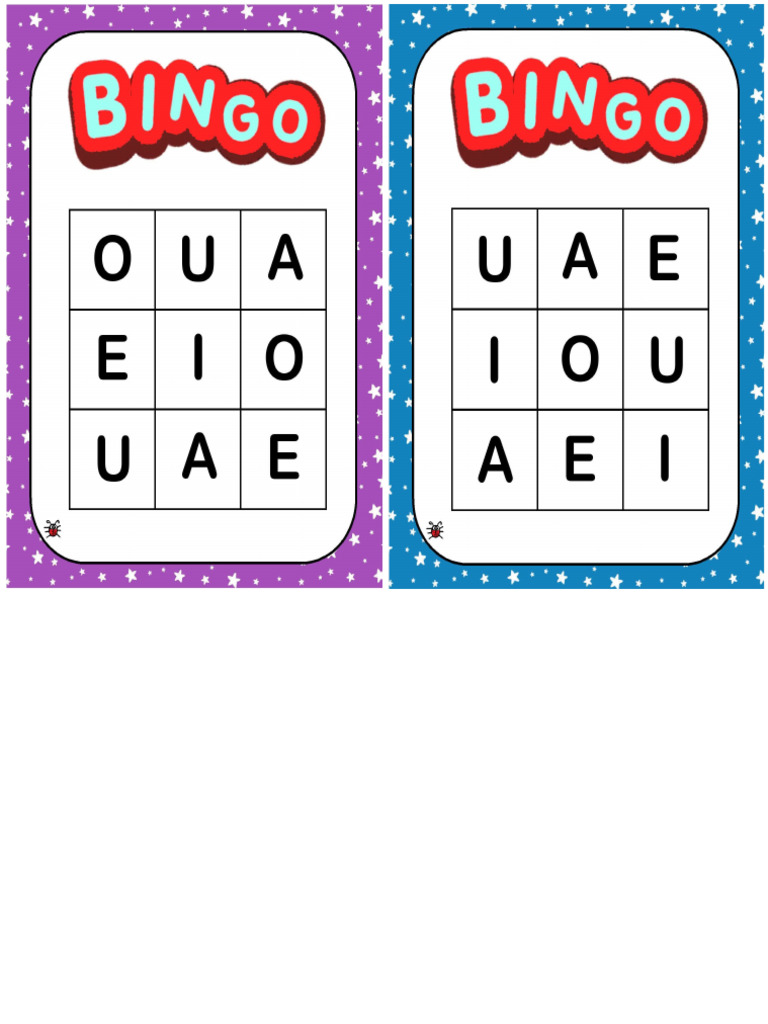 Bingo Vocales | PDF