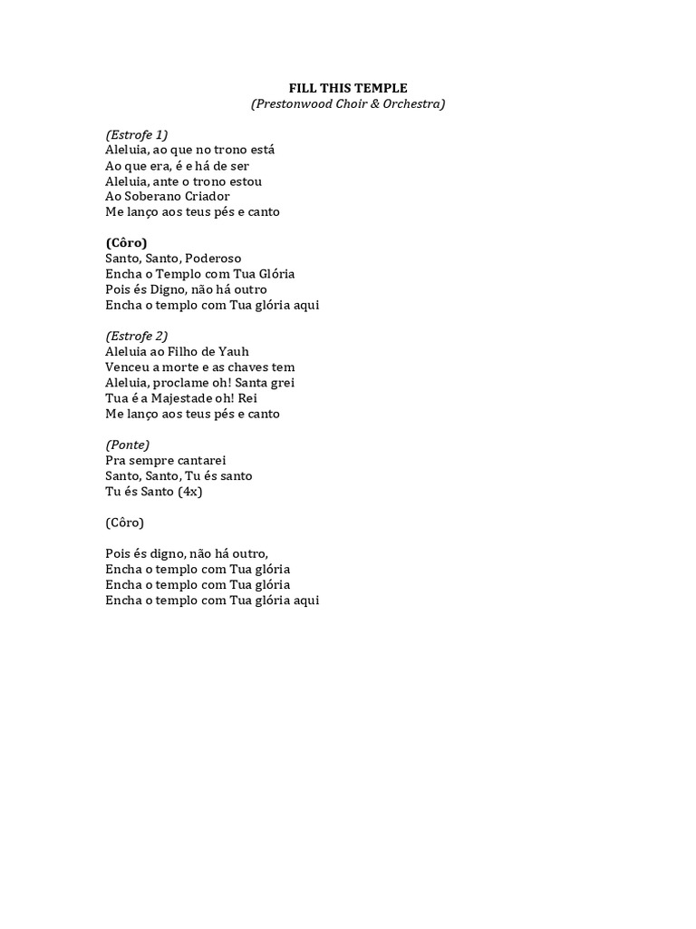 Fill This Temple | PDF