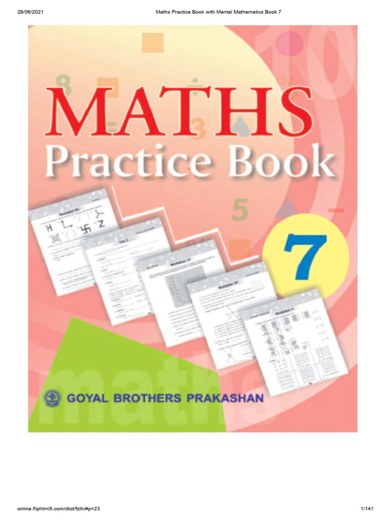 Maths Practice Book With Mental Mathematics Book 7 | PDF