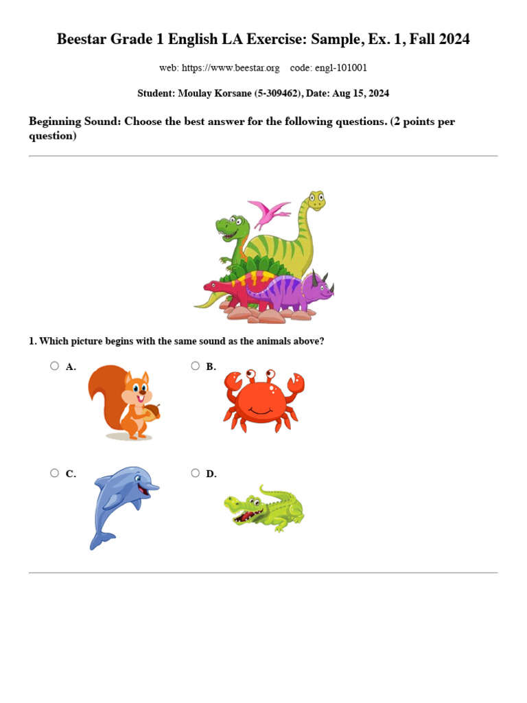 BeestarExercise1 English | PDF