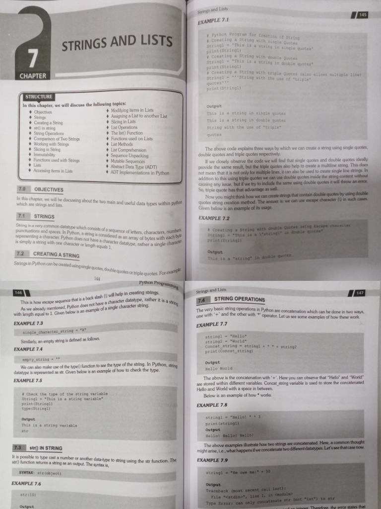 String & Lists | PDF