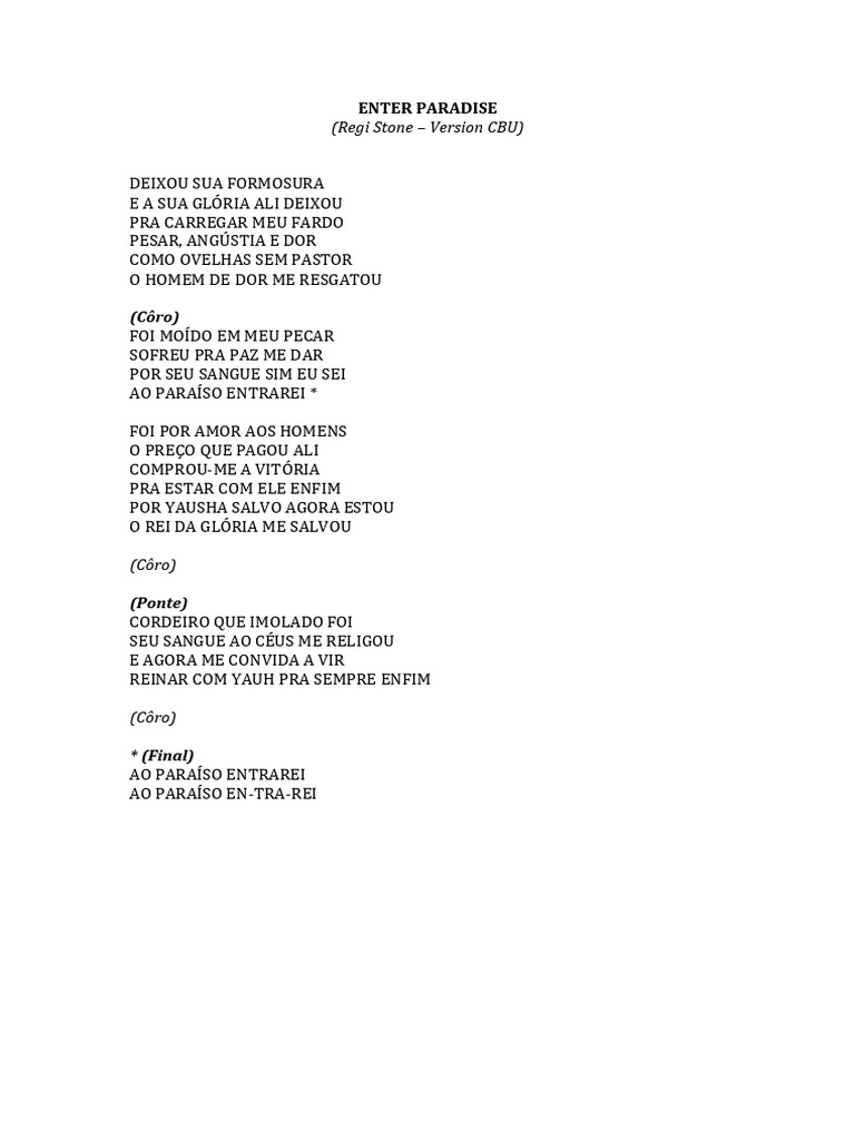 Enter Paradise | PDF