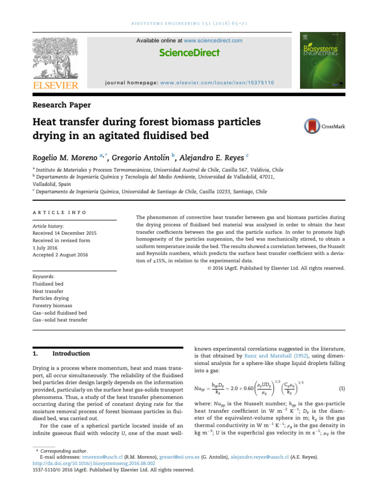 Fluidised Bed and Heat Transfer | PDF