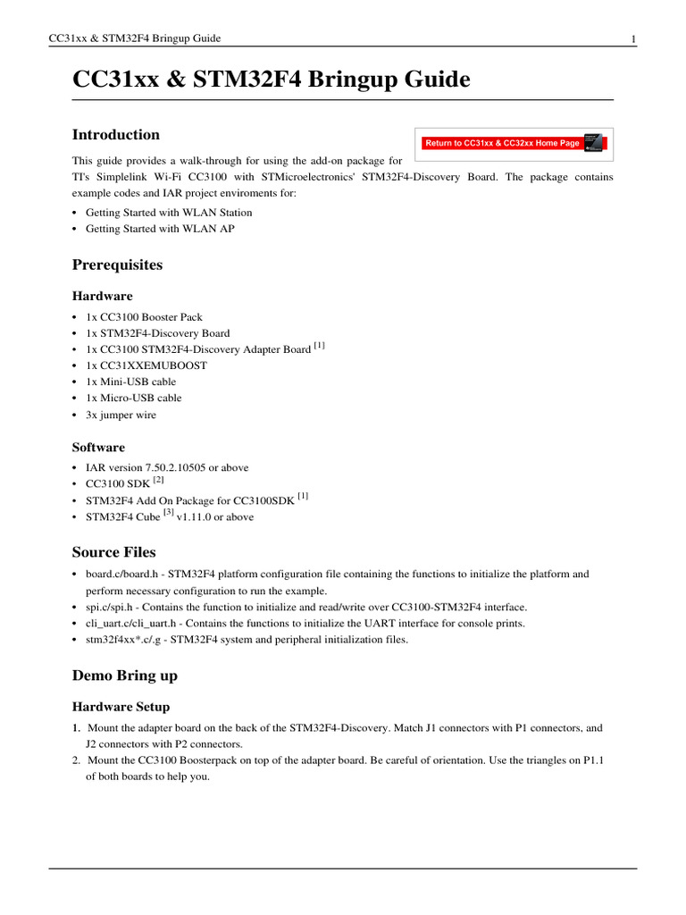 cc3100 stm32f4 Discovery Guide | PDF | Computer Engineering | Computing