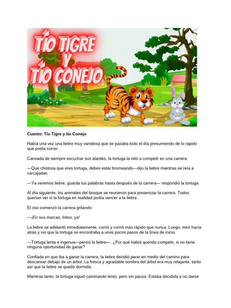 Cuento - Tío Tigre y Tío Conejo | PDF