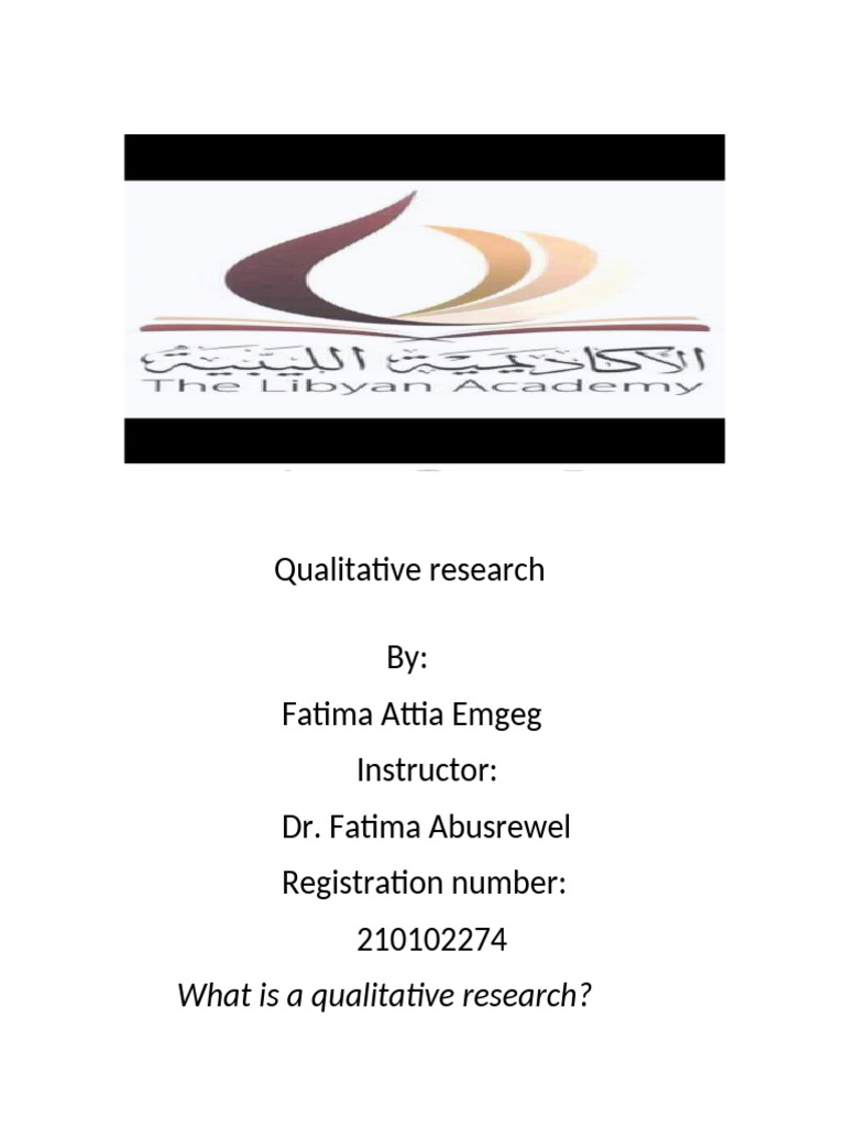 Qualitative Research | PDF