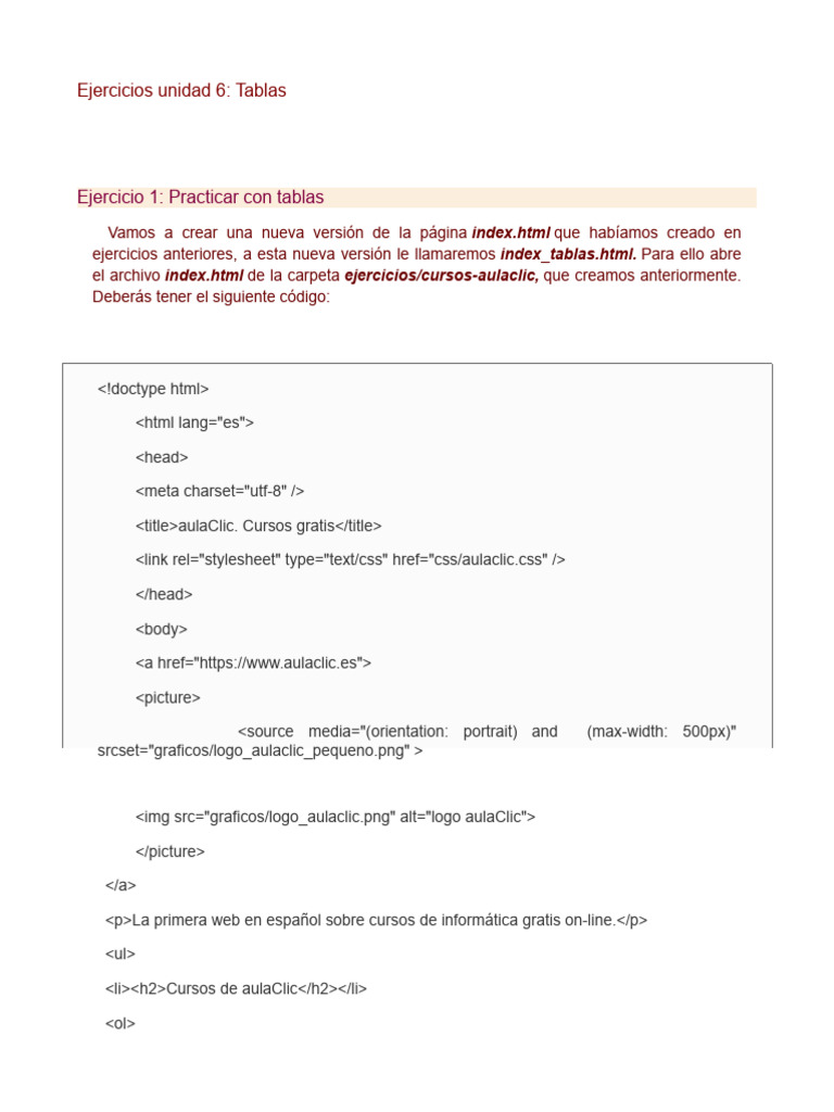 Ejer Cici o Tablas | PDF