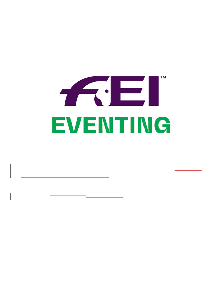 FEI Eventing Rules Mark 2024 Eng | PDF