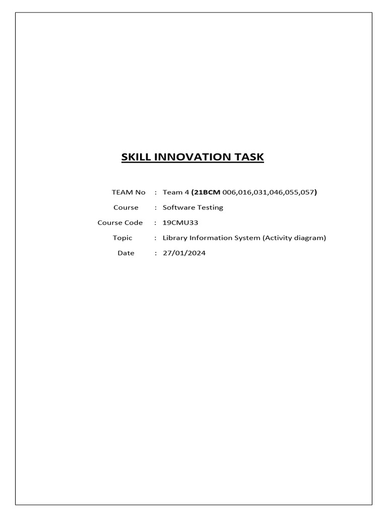 Activity Diagram For Library Information System | PDF | Identity ...