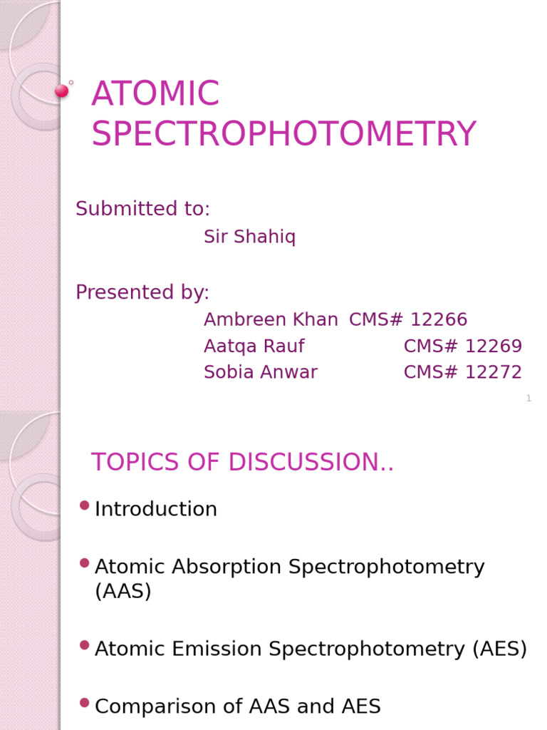 Atomic Spectrophotometry Guide | PDF | Absorption Spectroscopy | Atomic ...