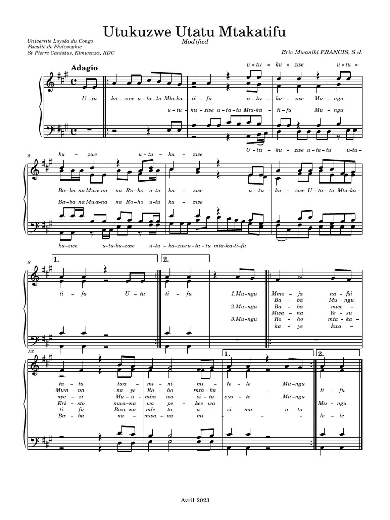 Utukuzwe Utatu Mtakatifu | PDF