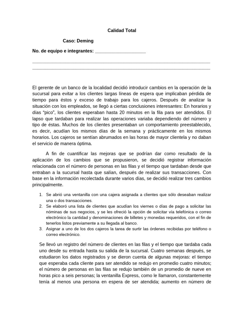 Caso Deming(1) | PDF