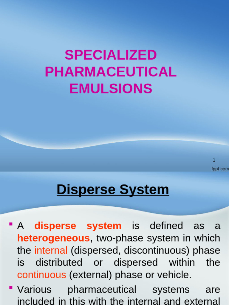 Pharmaceutical Emulsions | PDF | Emulsion | Wellness