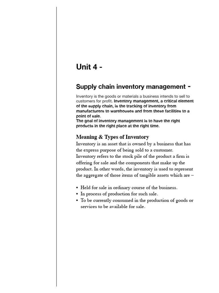 Logistics and SCM Unit 4 PDF | PDF