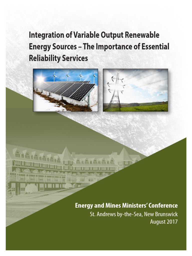 2017 Integration Of Variable Output Renewable Energy Sources The Importance Of Essential