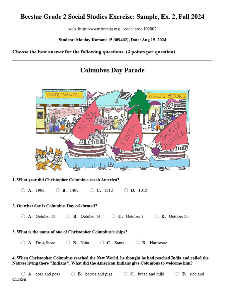 Beestar Exercise Social Studies 2 G2 | PDF