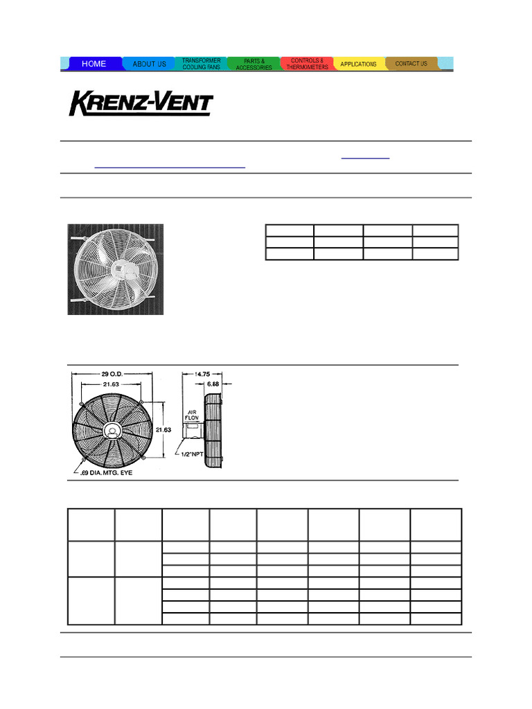 Ventilador Krenz Vent | PDF