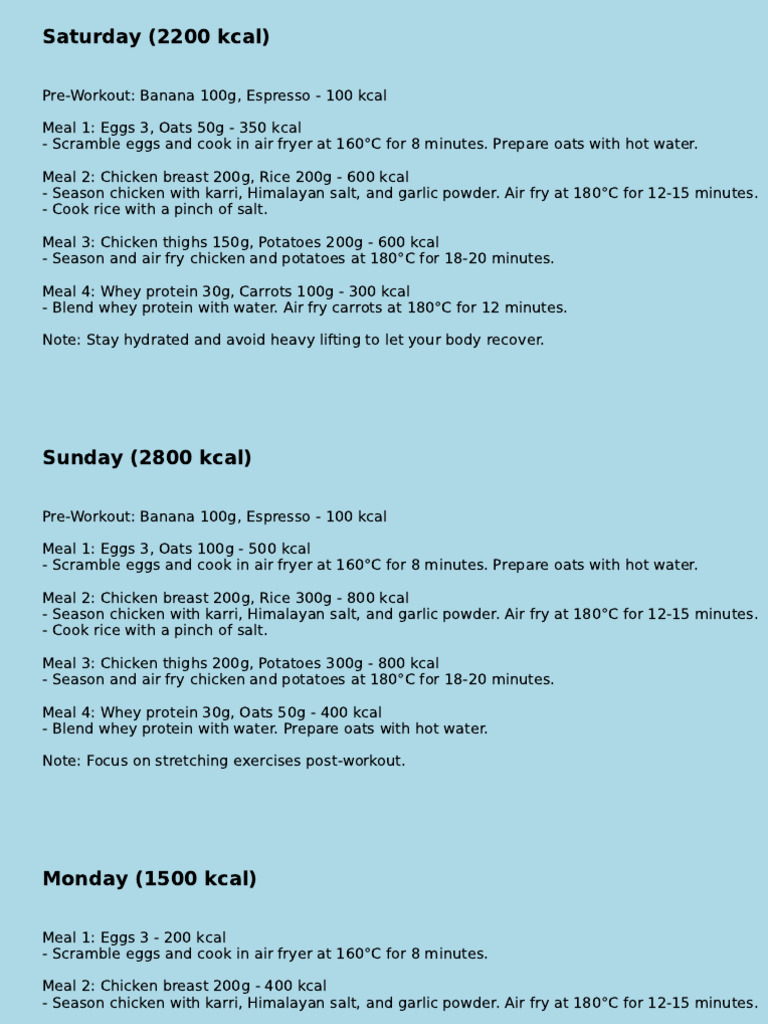 Diet Plan | PDF