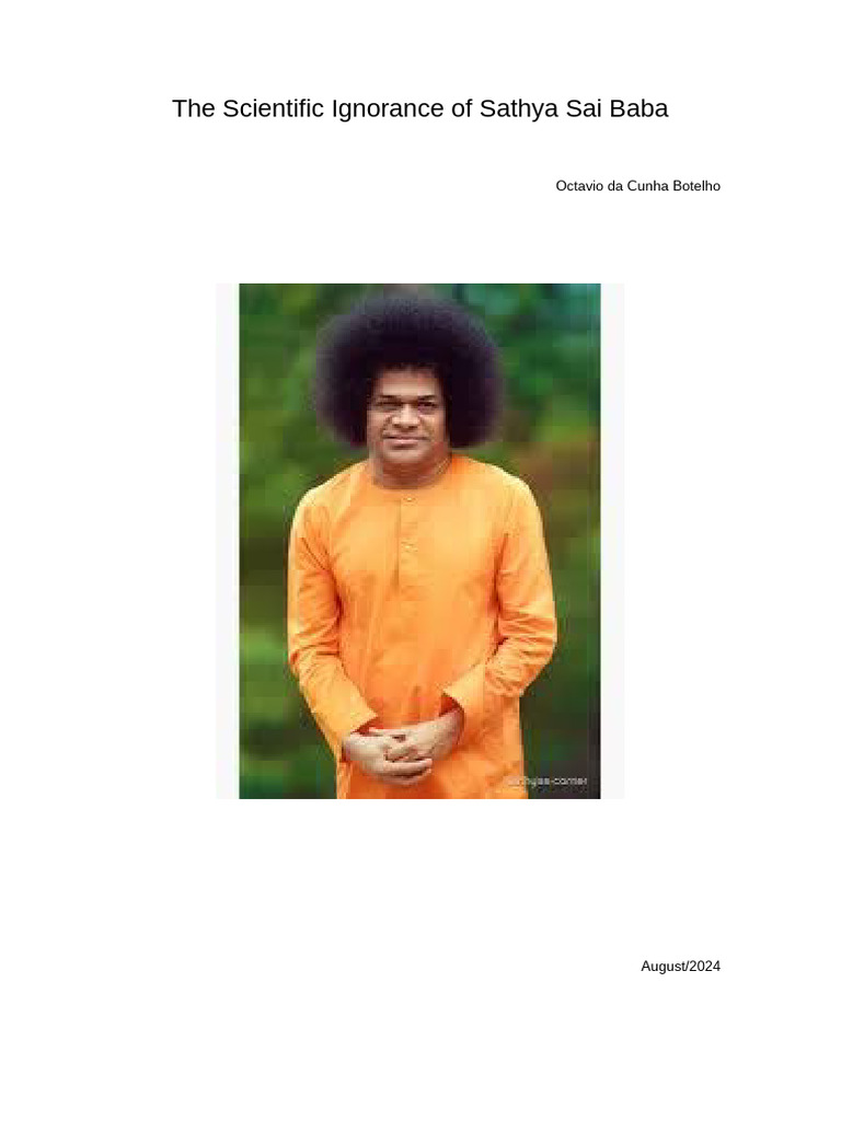 The Scientific Ignorance of Sathya Sai Baba | PDF