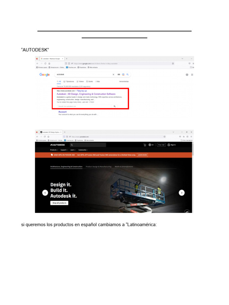 Registro en Autodesk y Descarga e Instalacion de Programas Autodesk | PDF