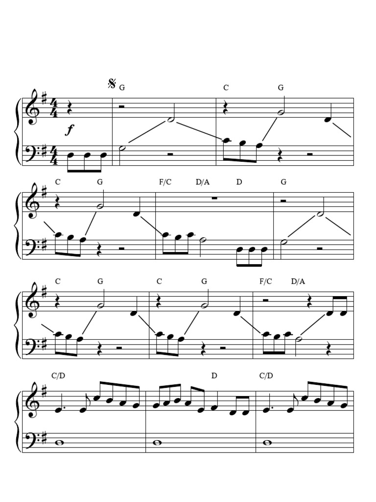 Star Wars Main Theme - John Williams Big Note Piano | PDF | Star Wars