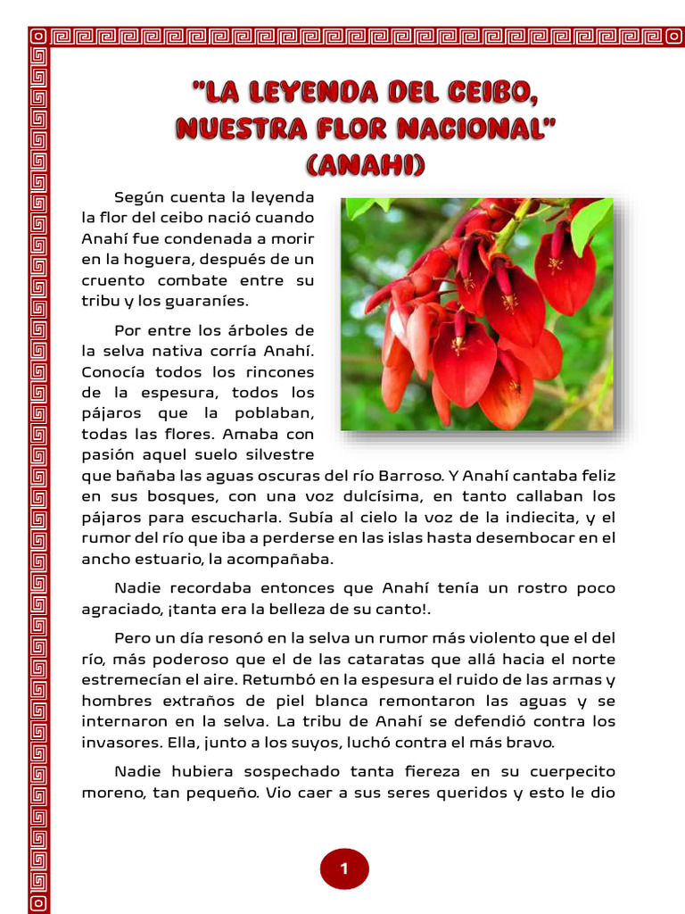 1 - La Leyenda de La Flor Del Ceibo | PDF