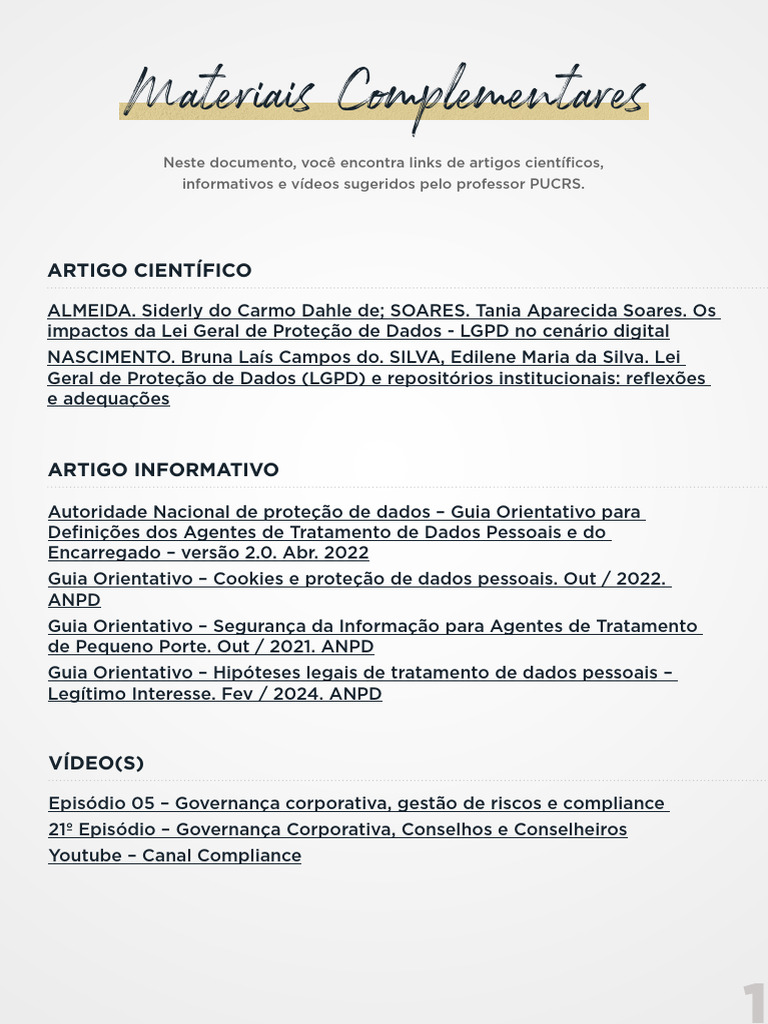 Materiais Complementares | PDF