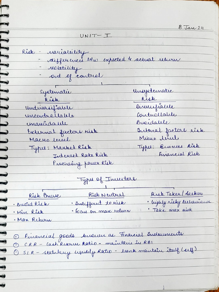 Risk Management Notes | PDF